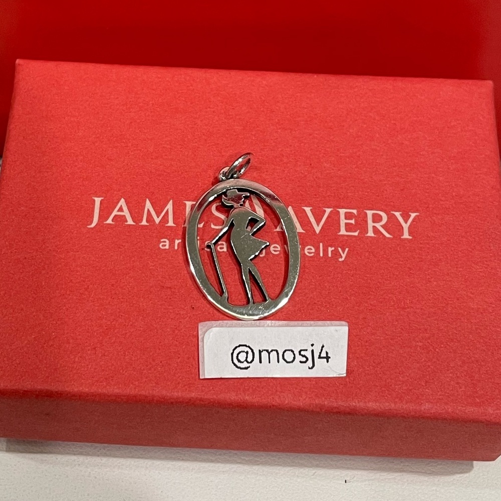 Retired & Rare James Avery Fancy Lady Golfer Pendant/… - Gem